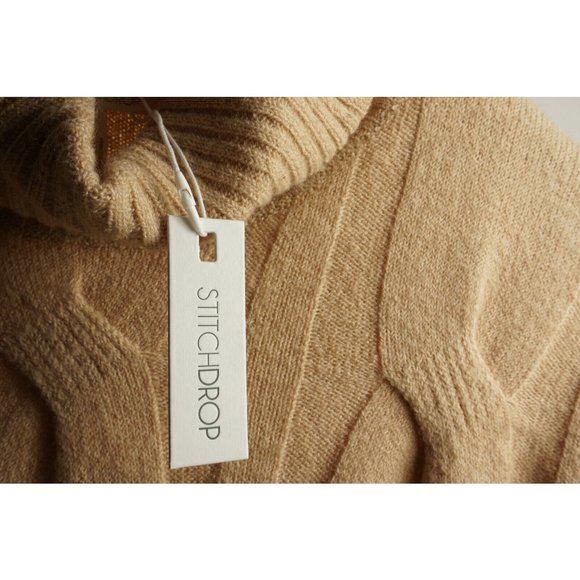 Stitchdrop | Sweaters | New Stitchdrop Womens Size S Brown Cable Knit ...